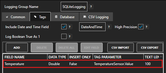 How to Log Database Data to SQLite | OAS Knowledge Base