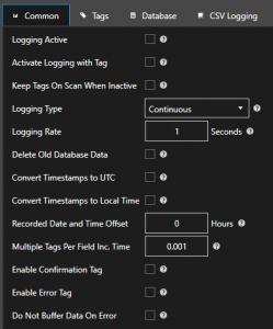 Logging Group Common Properties - Industrial IoT Data Platform