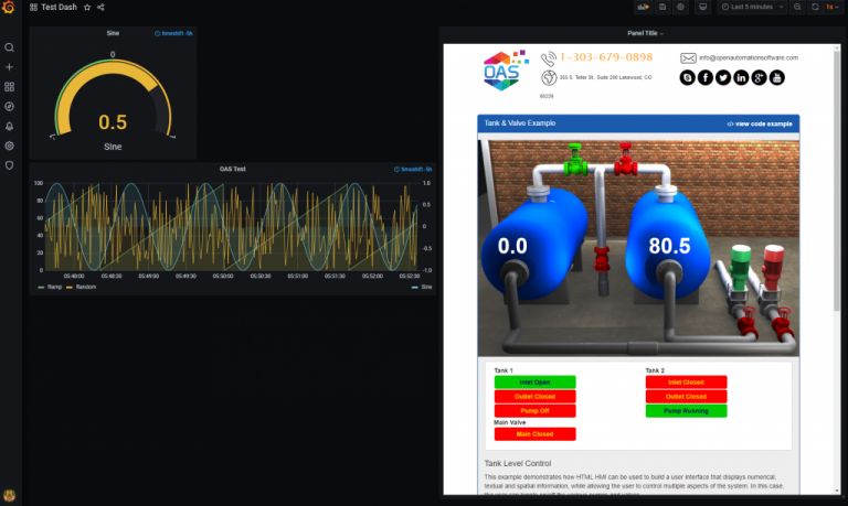 OAS and Grafana Integration - Industrial IoT Data Platform