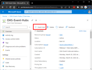 Getting Started Azure Event Hubs | Industrial IoT Data Platform