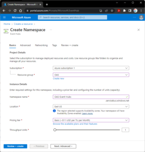 Getting Started Azure Event Hubs - Industrial IoT Data Platform